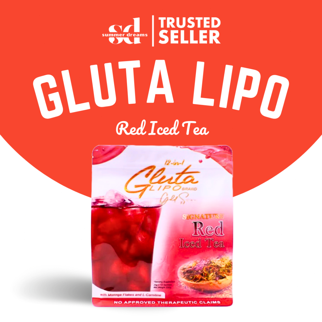 GLUTALIPO Gold Red Iced Tea Detox Slimming Whitening Glutathione Gluta ...