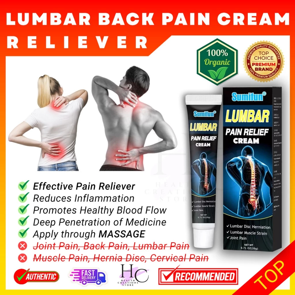 Lumbar Cream Muscle Strain Lumbar Spine Backache Sprain Joint Relief ...