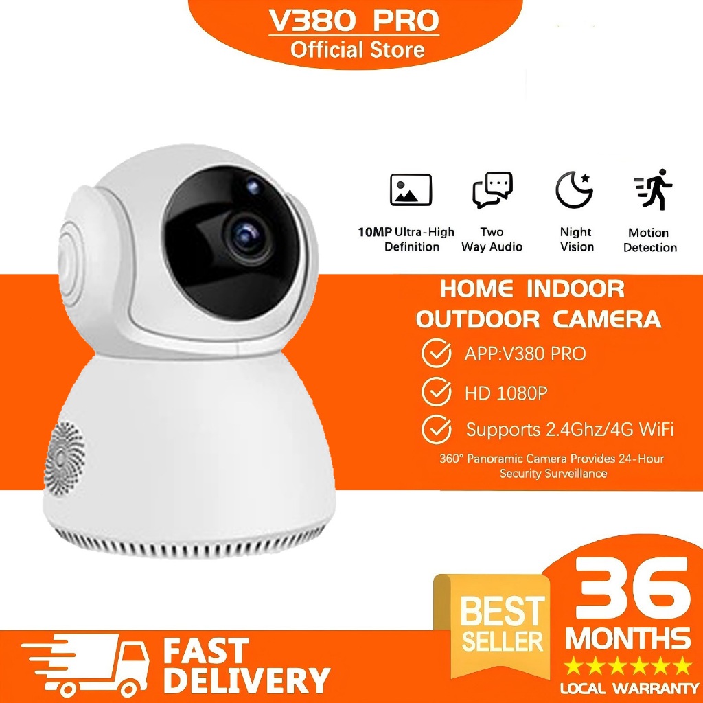 Smera Home CCTV Camera V380 Pro Indoor Two Way Voice IP Camera Night ...
