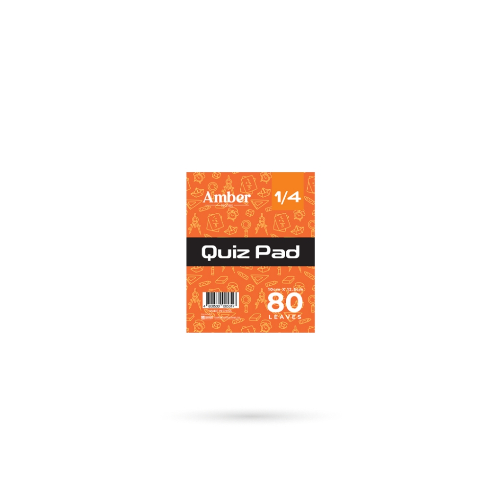 Amber Notes Quiz Pad 1/4 1/2 crosswise and lengthwise | Shopee Philippines