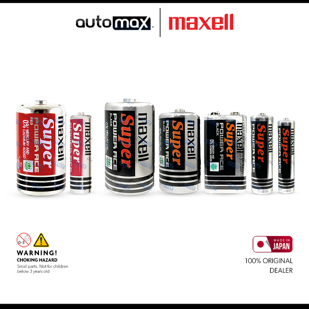 Maxell AAA, AA, C, D, 9V Manganese Dry Cell Battery for Toys, Game ...