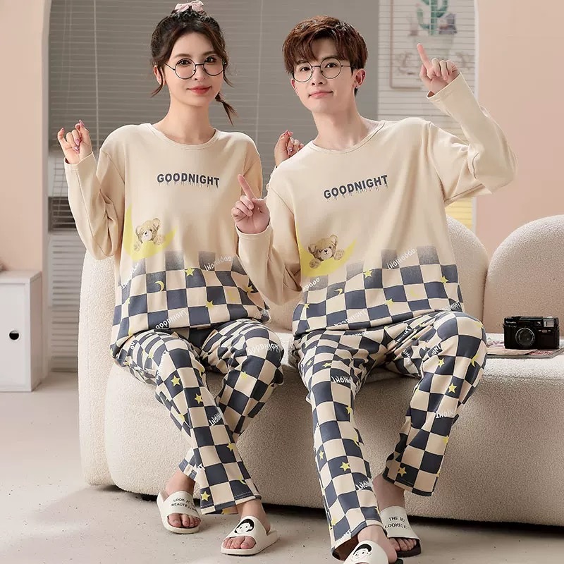 kimiph women men Long sleeves adult terno pajima couple | Shopee ...