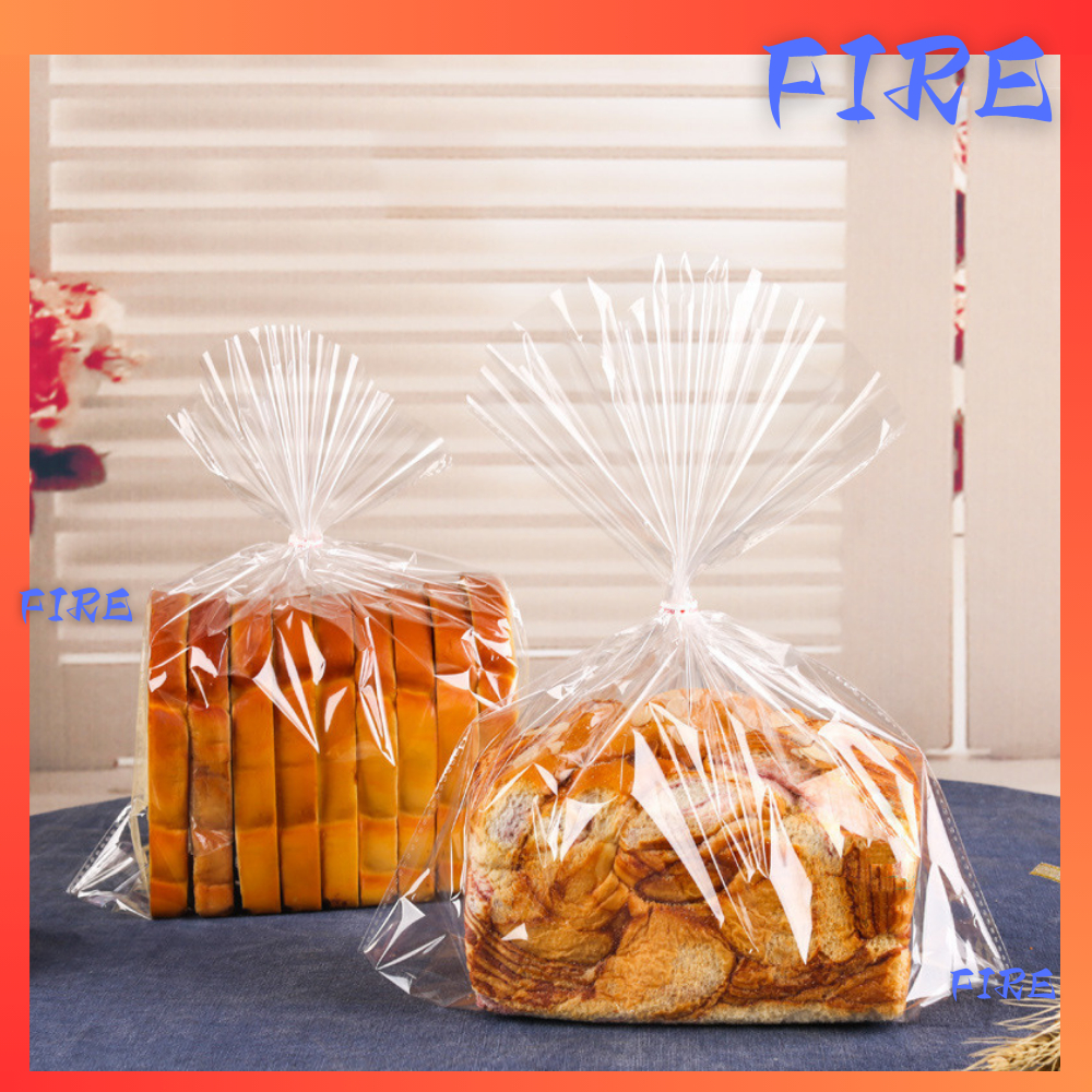 100Pcs Plastic Bread Bag Transparent Bread Packaging Bags Pastry Toast ...