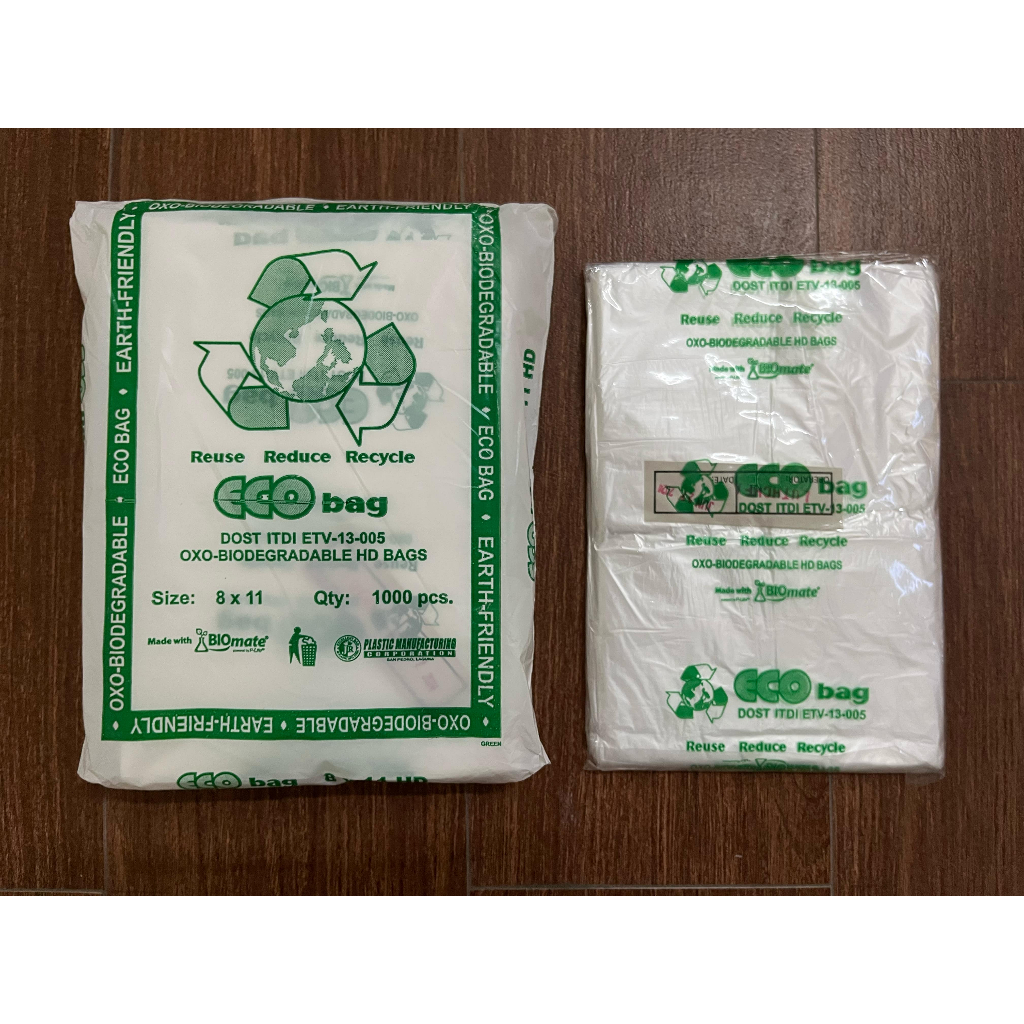 PER PACK 8x11 ECO BIODEGRADABLE Plastic Labo HD 100 pcs/pack | Shopee ...