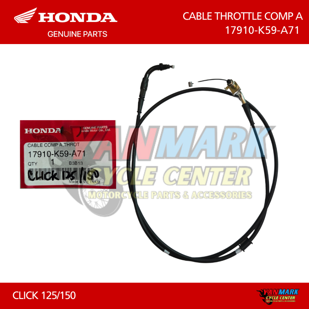 ORIGINAL HONDA - CABLE THROTTLE COMP A - CLICK 125 V2, V3 | CLICK 150 ...