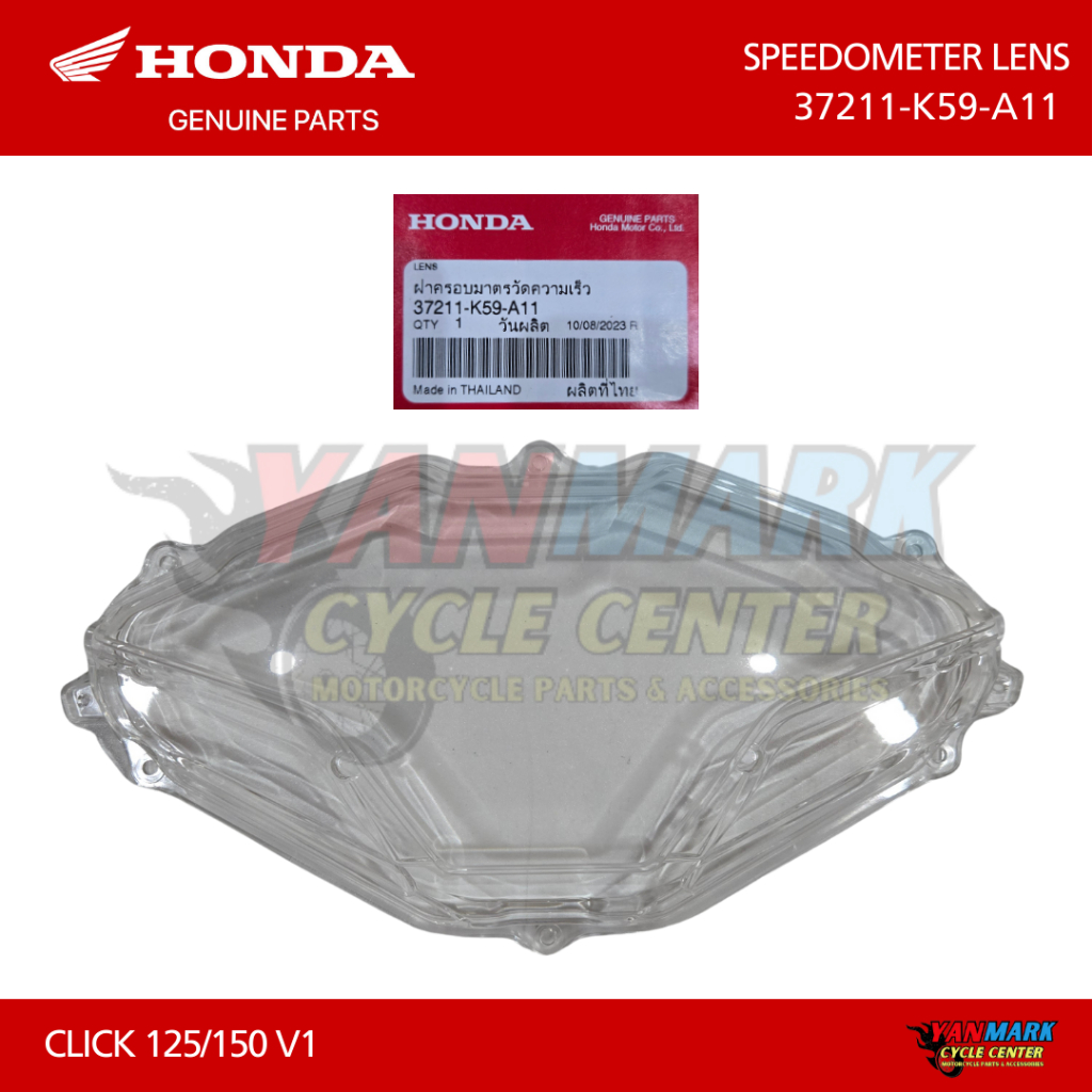 ORIGINAL HONDA - SPEEDOMETER LENS - CLICK 125/150 V1 - 37211-K59-A11 ...