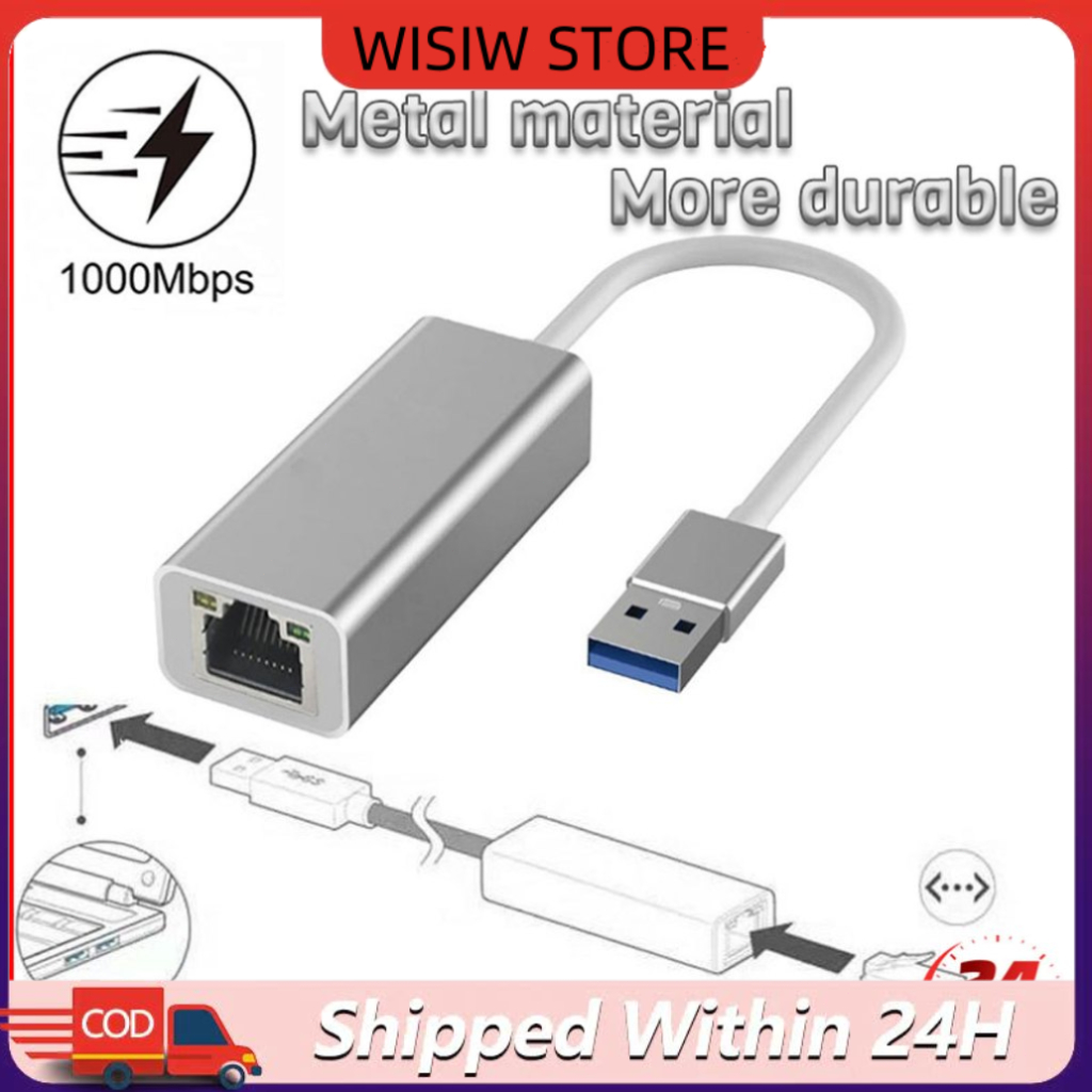 USB C to Ethernet Adapter, type c Thunderbolt 3 to RJ45 Gigabit Ethernet LAN Network Adapter ...