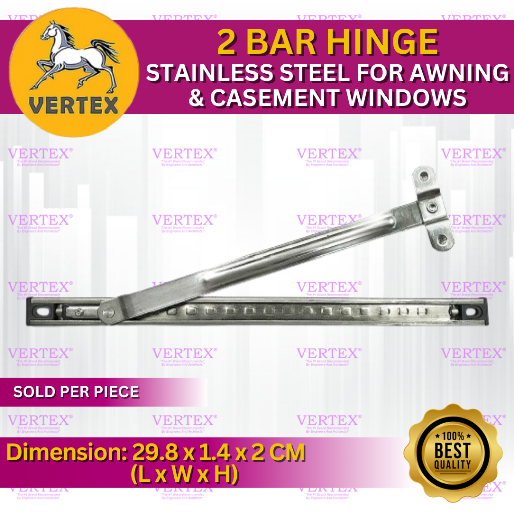 2 Bar Hinge Stainless Steel (Awning Casement Window) Aluminum | Shopee ...