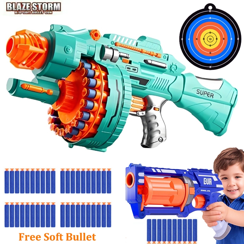 Blaze Storm Toy Soft Bullet Gun Toys Monster Machine Gun Electric Toy ...