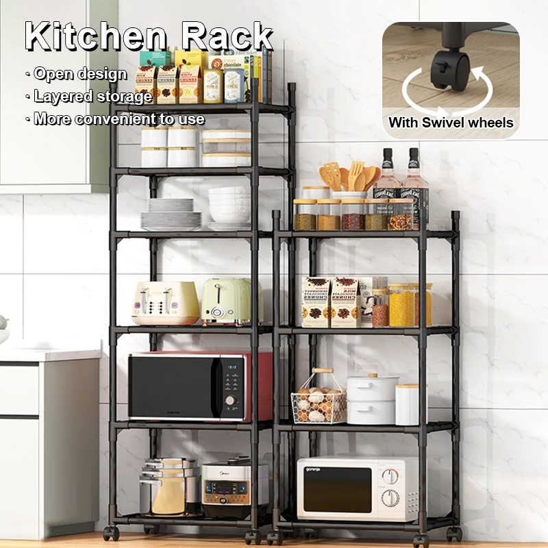 Kitchen Rack Organizer Microwave Shelf Multi-Layer Kitchen Metal ...