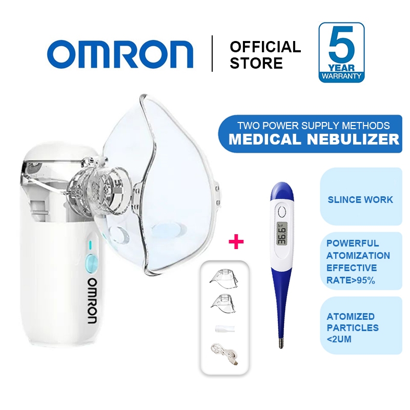 Omron Portable Nebulizer Machine Rechargeable Inhaler for Asthma Relief ...