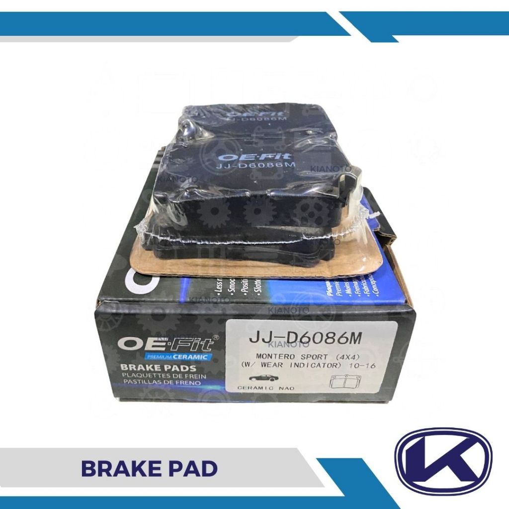 OE Fit Ceramic Nao High Quality Brake Pad (Front) JJ-D6086M for MONTERO ...