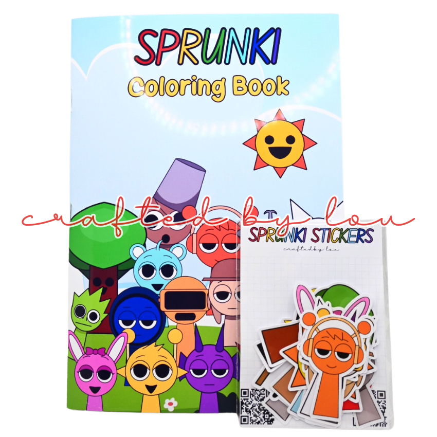Sprunki Water-resistant Stickers + Coloring Book | Shopee Philippines