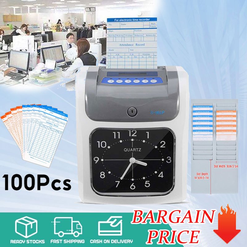 Attendance Machine Bundy Clock Payroll Biometrics Timecard Electronic ...