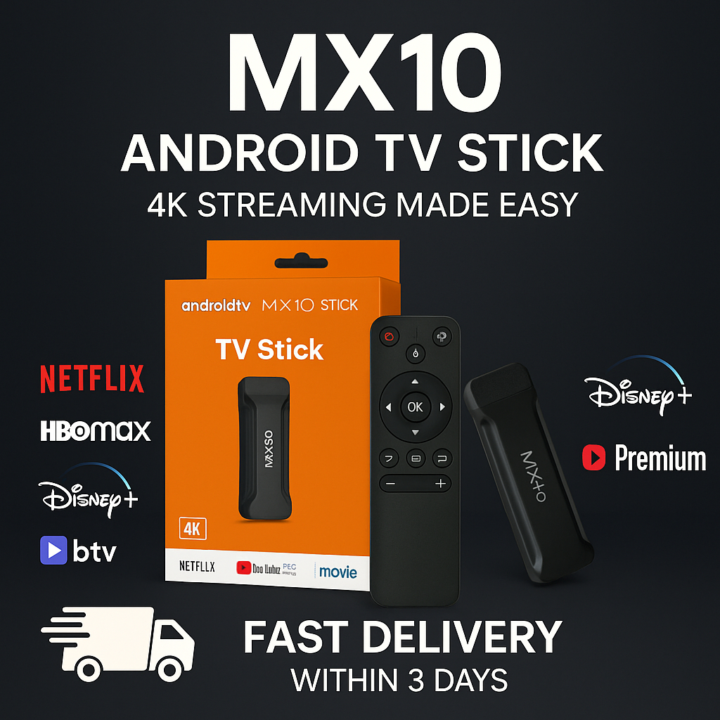 Android TV Box TV Stick 4K HD 4+64GB With Google/Netflix/Disney+ Wifi ...