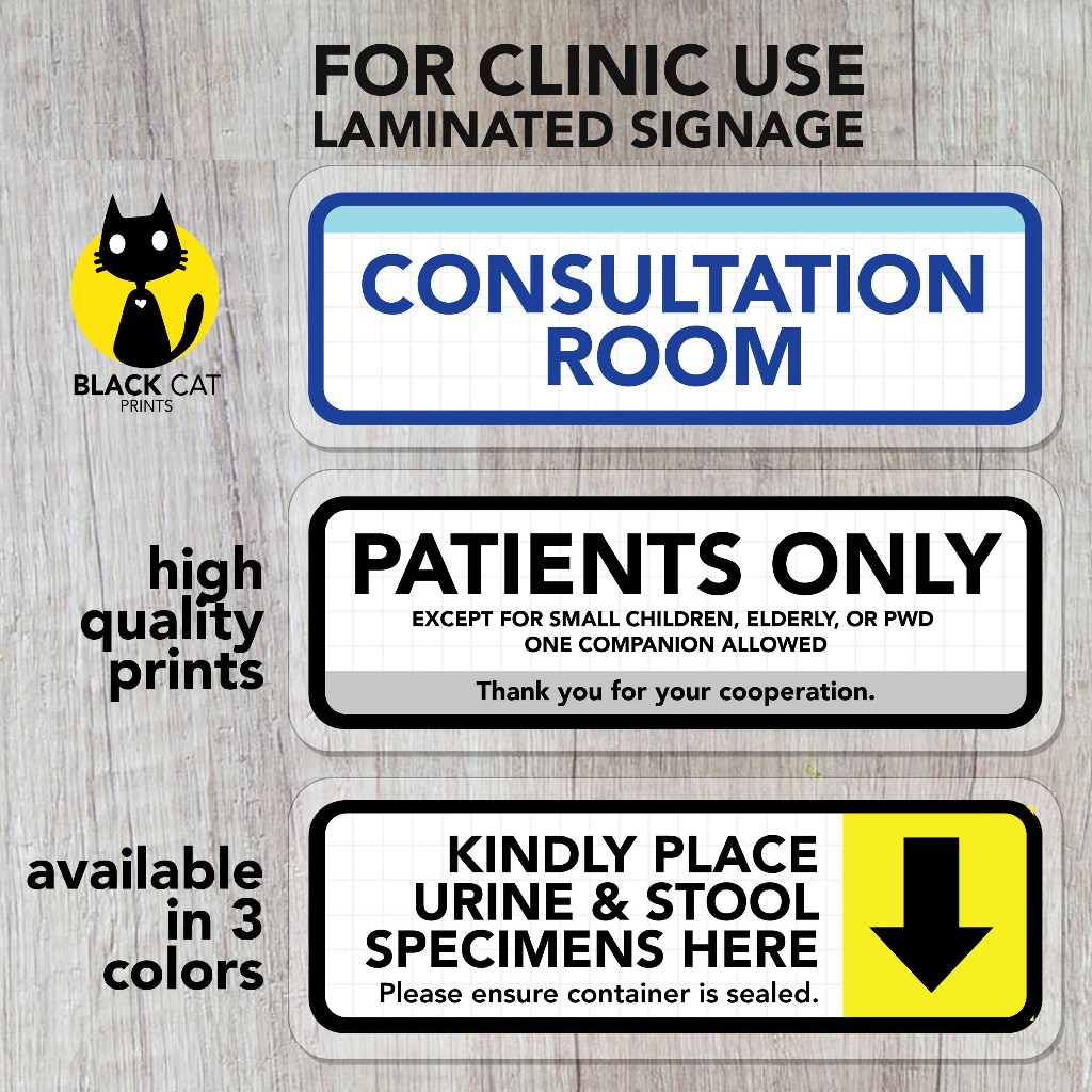 For Clinic Use Signage / Laminated Signage / Signs | Shopee Philippines