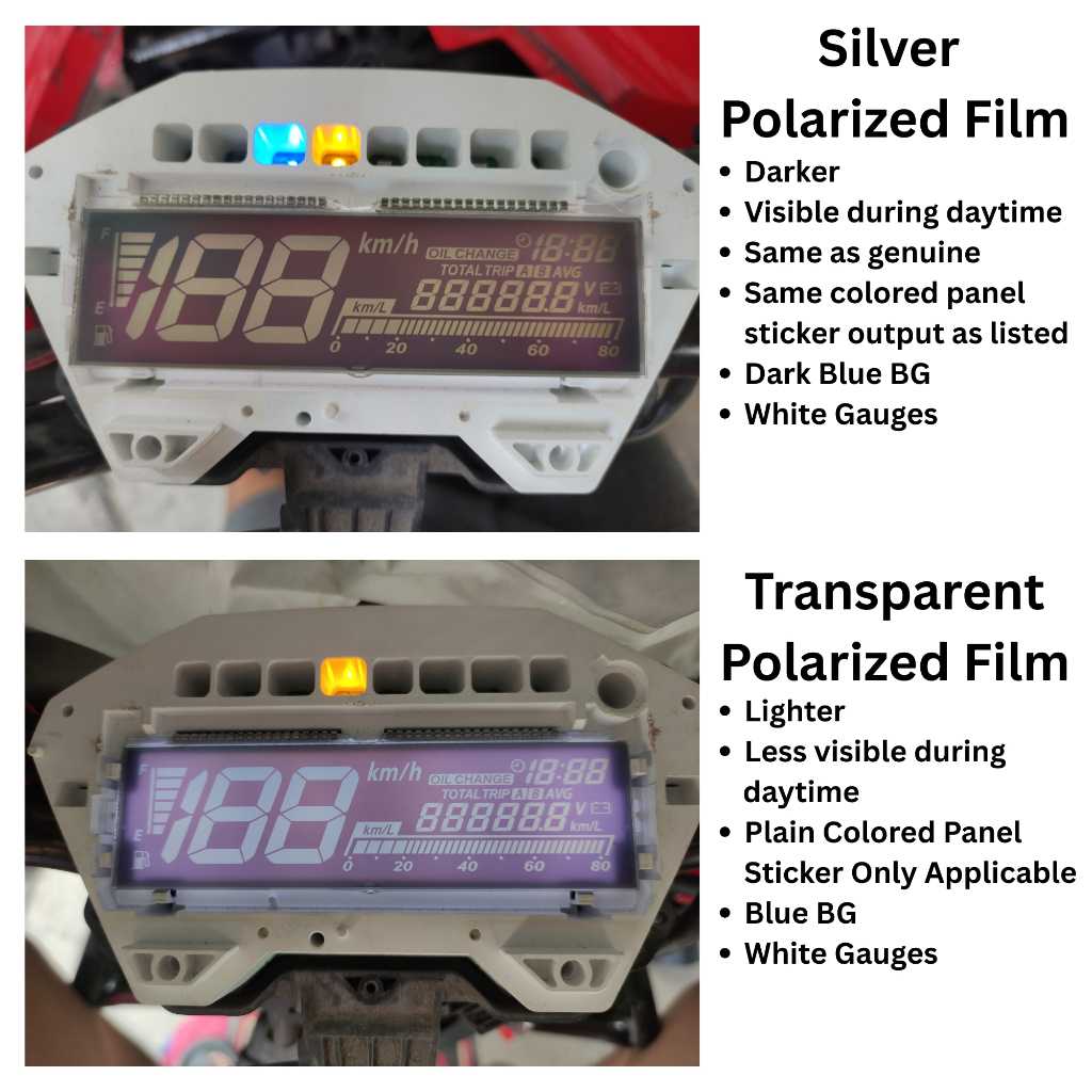 Honda Click 125 V2, V3, Click 150 V2 & 160 1PC.TRANSPARENT FILM & 1PC ...