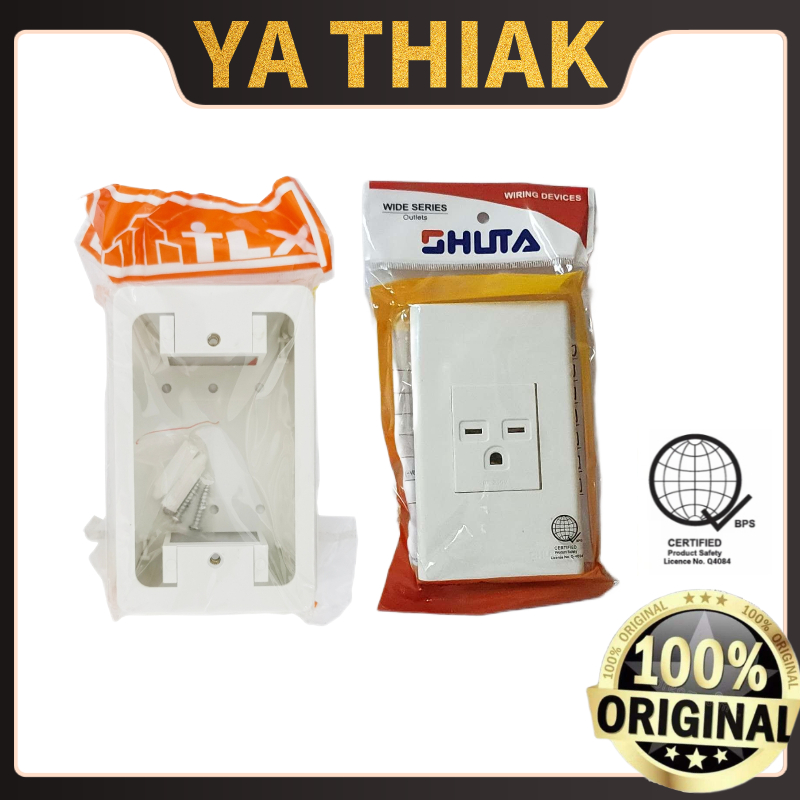 SHUTA Aircon Outlet with PVC AMCO Box | Heavy-Duty Wall Socket Set for Aircon Use | Shopee ...