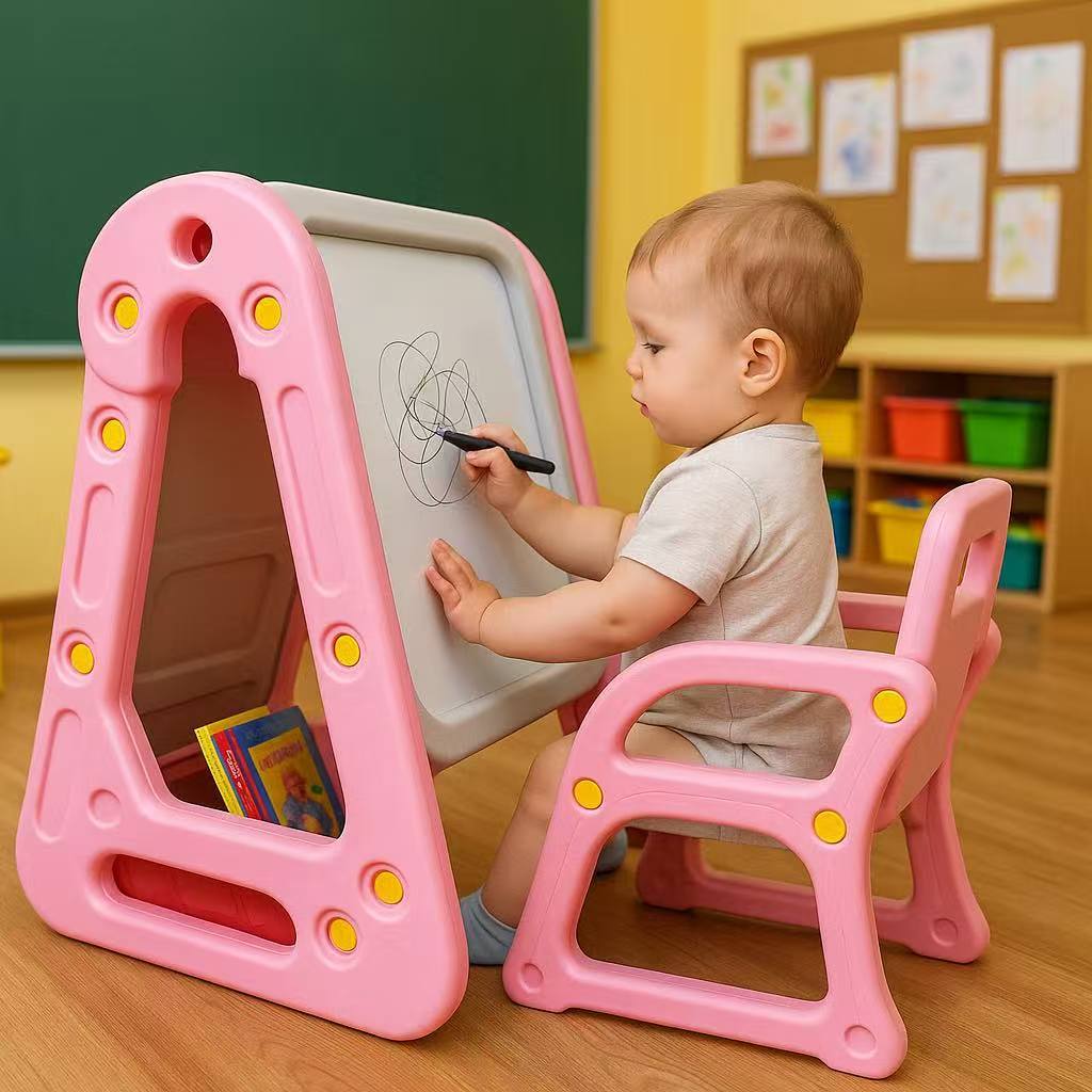 Multifunctional Rotating Kids Activity Table: Writing Drawing Board ...