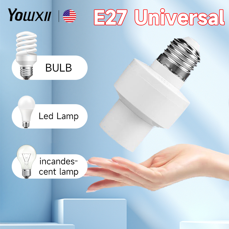 Yowxii E27 Radar Sensor LED Light Bulb Base Socket Sensor Lamp Holder ...