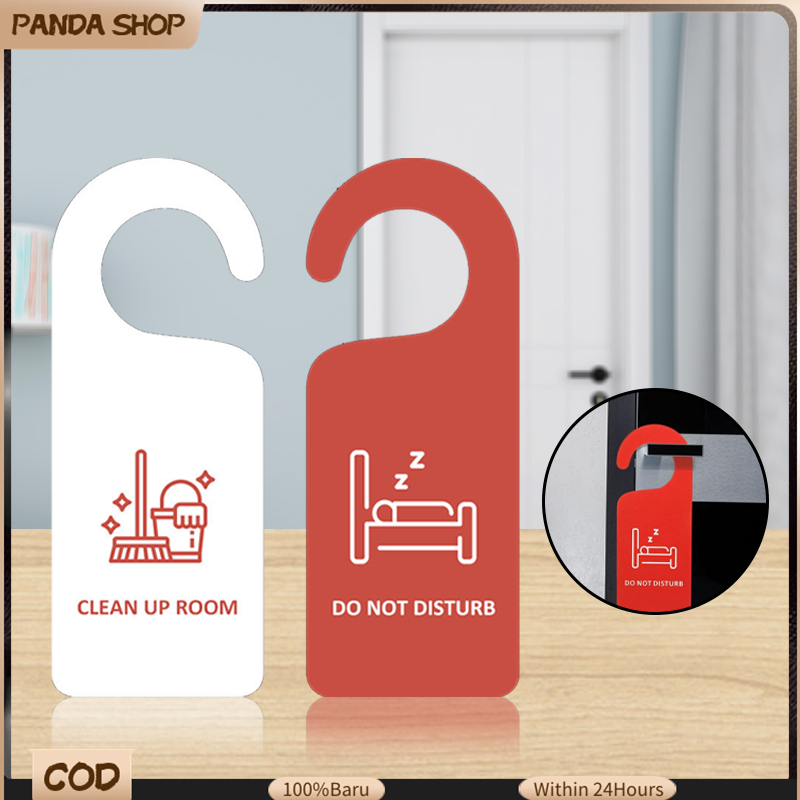 Do Not Disturb Door Hanger Sign PVC Double-sided Clean Up Room Hanging ...
