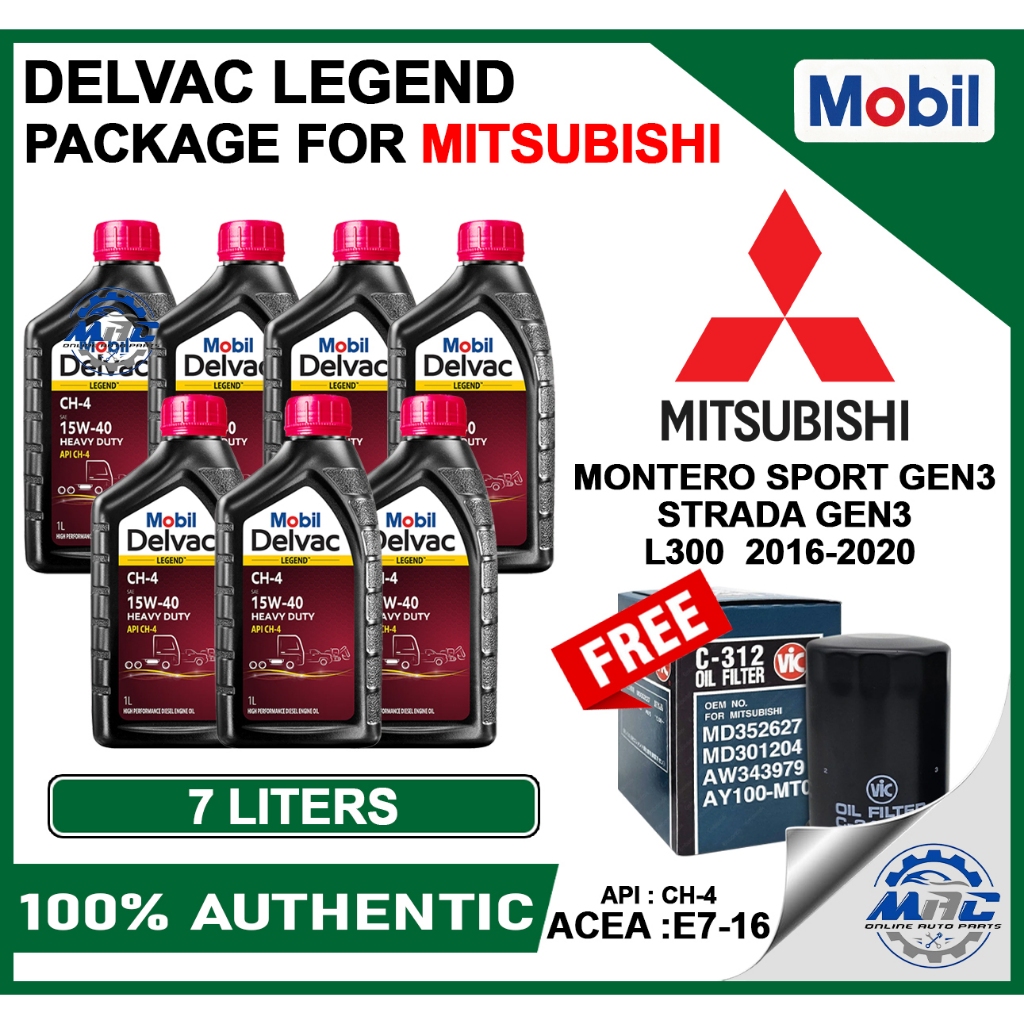 Mobil Delvac Legend 15W-40 7 liters MITSUBISHI MONTERO SPORT , STRADA ...