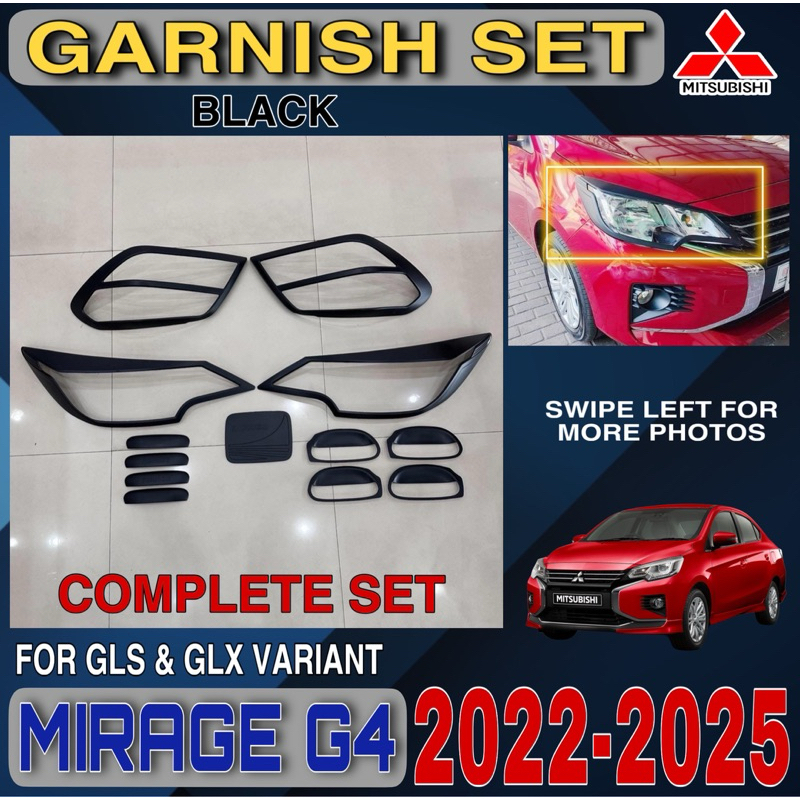 Mitsubishi Mirage G4 2022-2025 Garnish set | Shopee Philippines