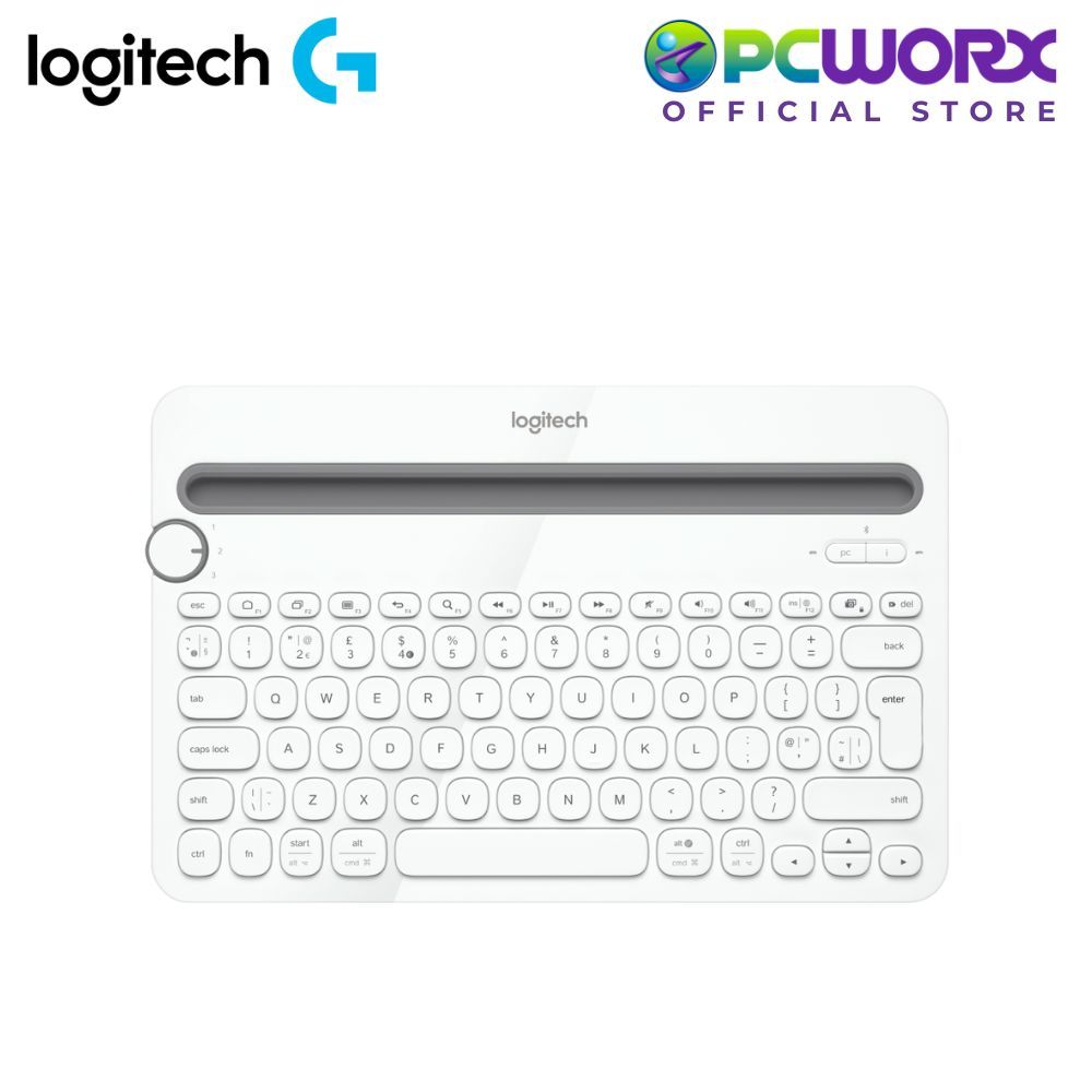 Logitech K480 Multi Device Bluetooth Wireless Keyboard White Shopee 9419