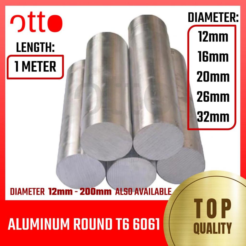 Aluminum Round Rod T6 6061 12mm 16mm 20mm 26mm 32mm x 1 meter length ...