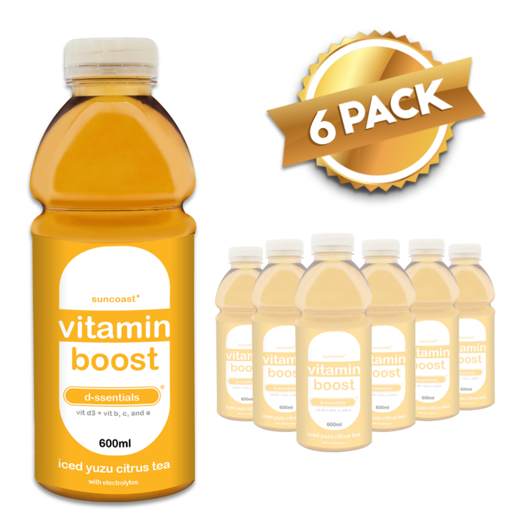Vitamin Boost D-Essentials 600ml Iced Yuzu Citrus Tea (Pack of 6 ...