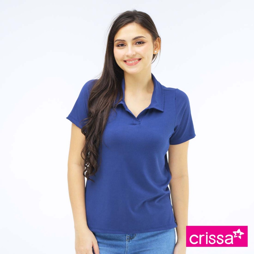 Crissa 2x1 Rib Knits Short Sleeves Top CSFT13-0014 | Shopee Philippines