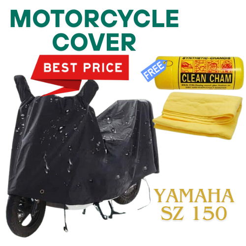 YAMAHA SZ 150 RAINY DAY BUNDLE 3 IN 1 MOTOR COVER CLEAN CHAM CHAMOIS ...