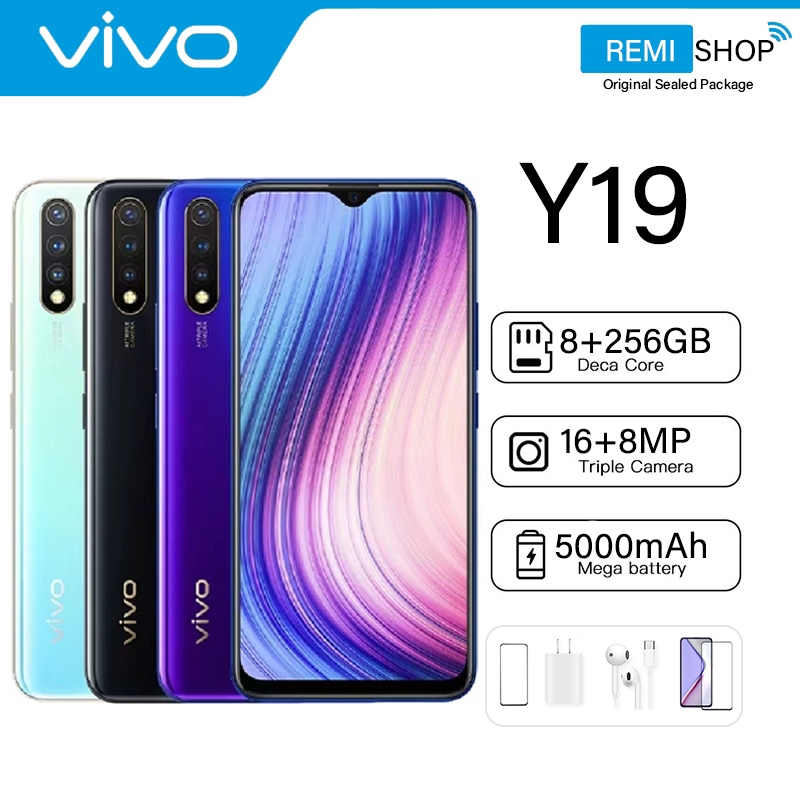 Original VIV0 Y19 Phone Cellphone 8+256GB 6.53inch Screen Smartphone ...