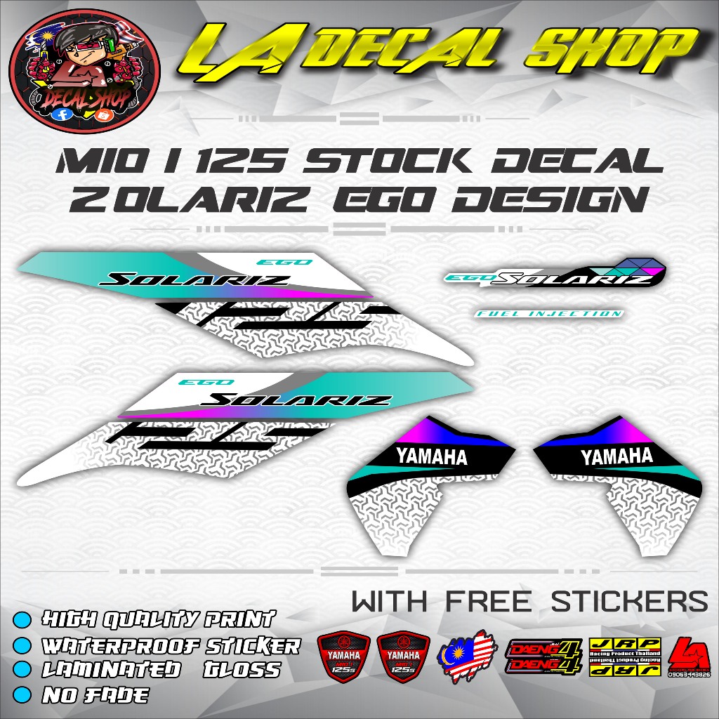 YAMAHA mio i 125 Solaris EGO stock decal design | Shopee Philippines
