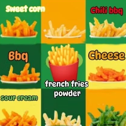 PC authentic french fries powder 300g / 500 grams commissary pack ...