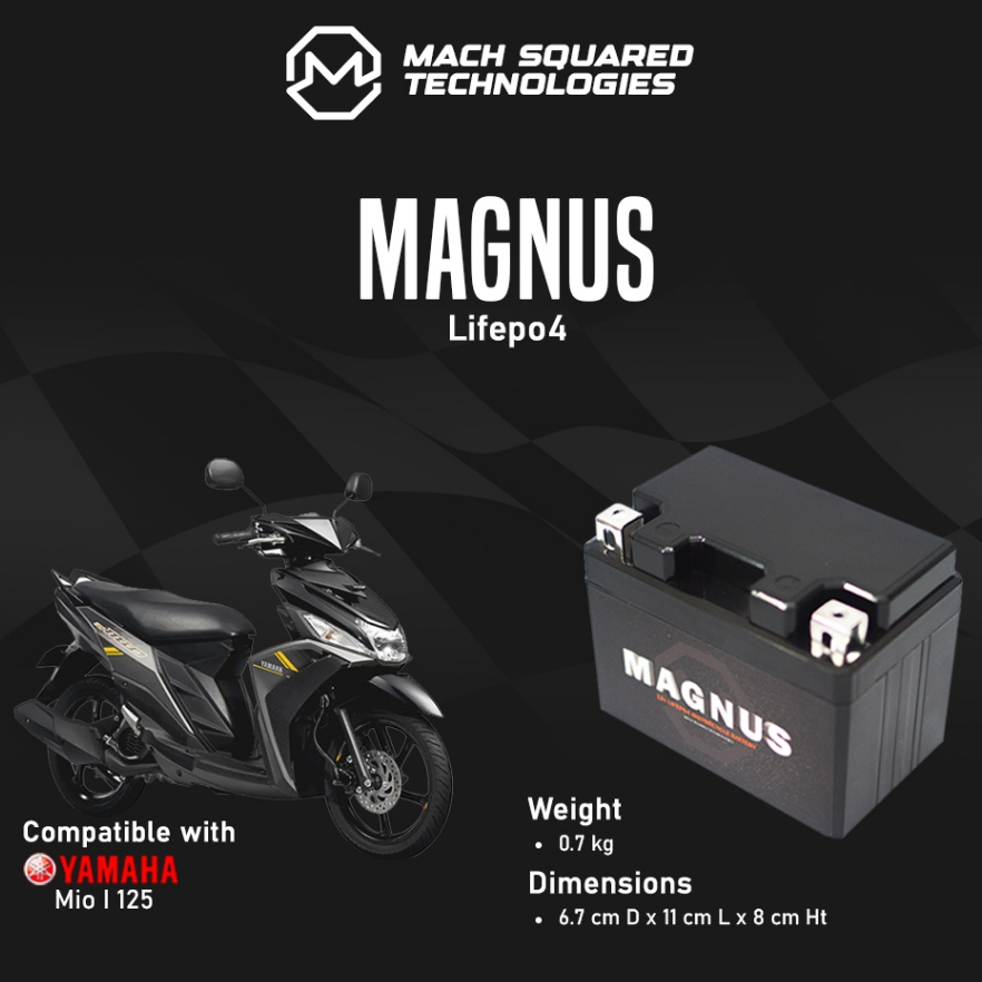 Magnus 12V 4L Lifepo4 Motorcycle Battery for Yamaha Mio I125 | Shopee ...