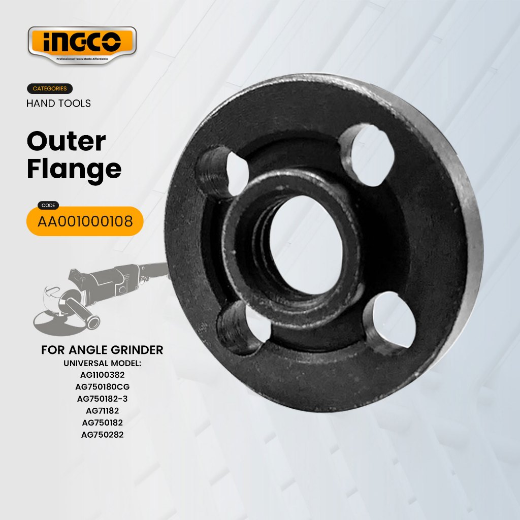Ingco Universal Angle Grinder Inner / Outer Flange Disc Lock Nut ...