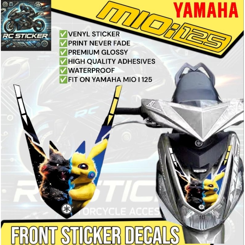YAMAHA MIO I 125 FRONT DECALS STICKER ACCESSORIES / MIO I 125 STICKER ...