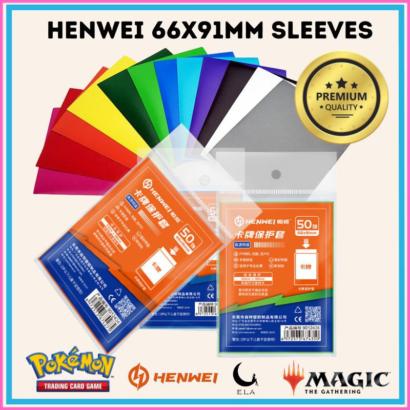 [50PCS] Henwei 66x91mm Matte Back - Clear Front Colored for Magic The ...