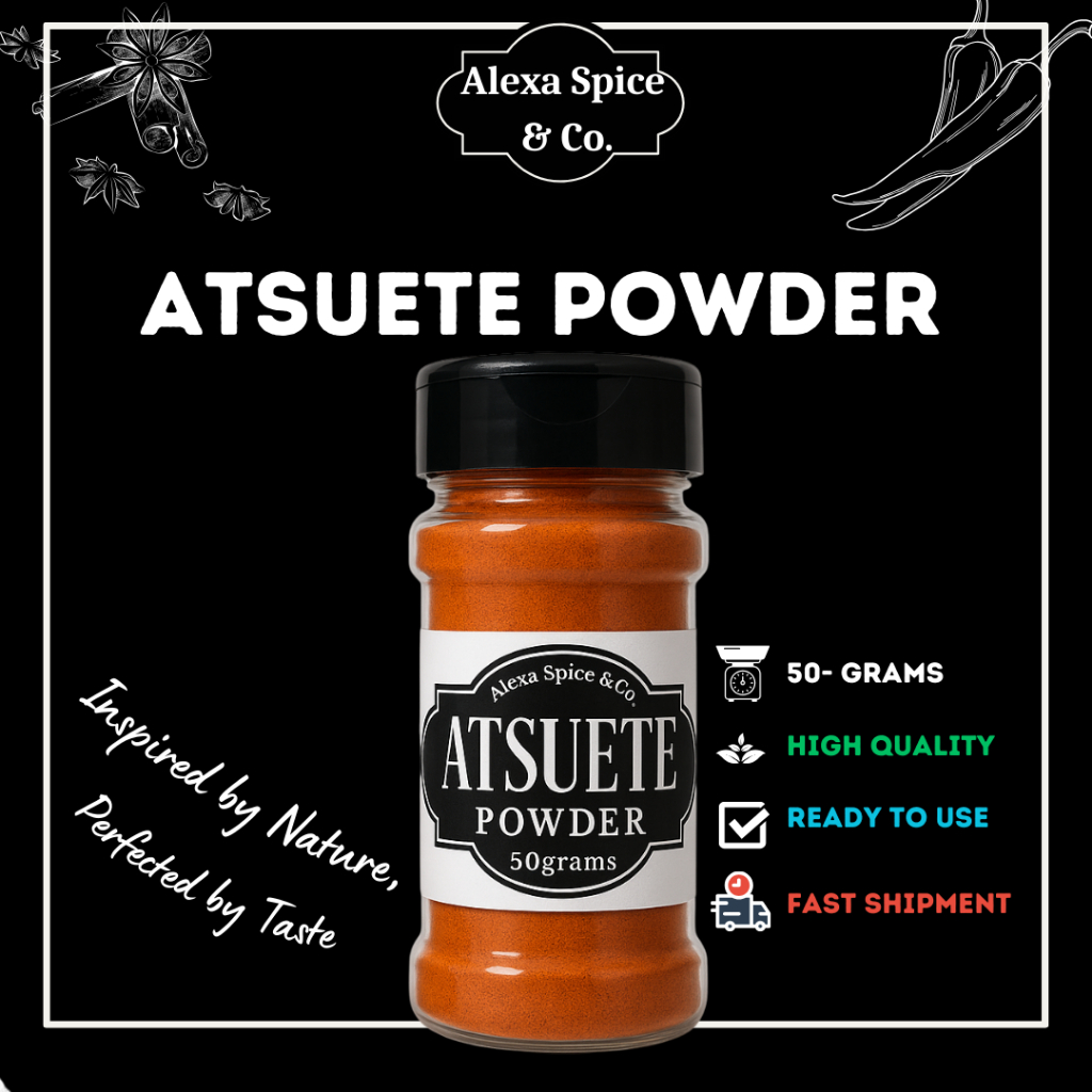 Atsuete Powder 50 Grams – Natural Food Coloring & Flavor Alexa Spice ...