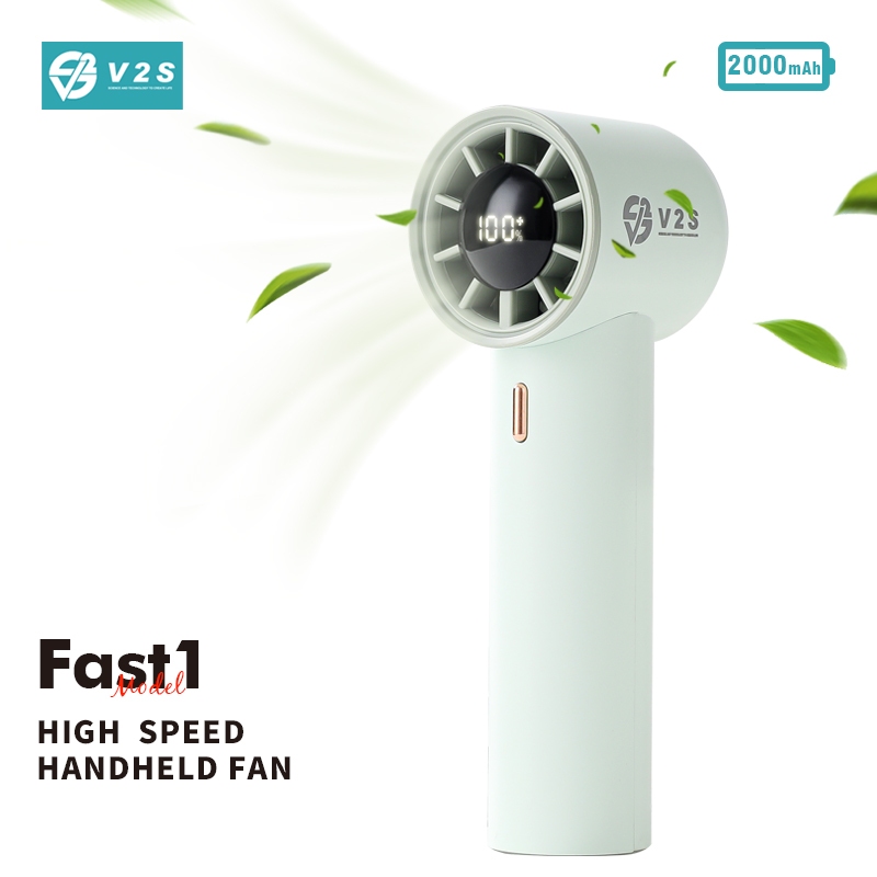 V2S Fast1 2000mAh Mini Fan 100 level Adjustable Portable Handheld Small ...