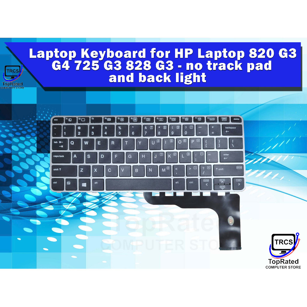 Laptop Keyboard for HP Laptop 820 G3 G4 725 G3 828 G3 - no track pad ...
