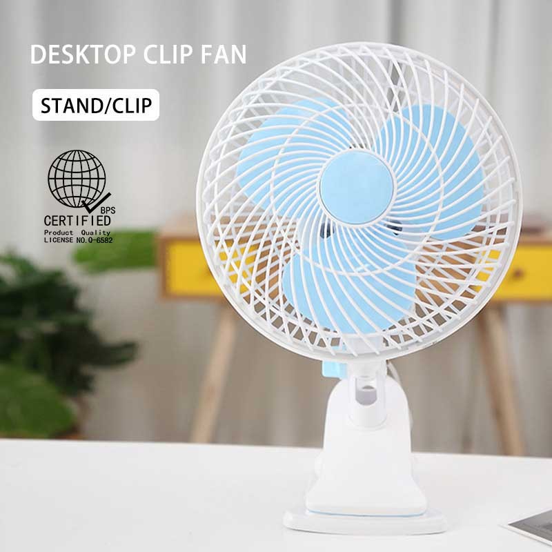 20W Desktop Electric Fan Shaking Head Mini Clip Fan 3 Blade Multi ...
