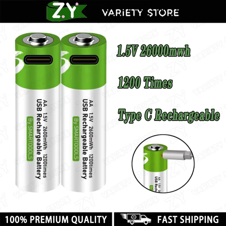 Z.Y aa/aaa battery rechargeable type c battery |1.5v battery lithium ...