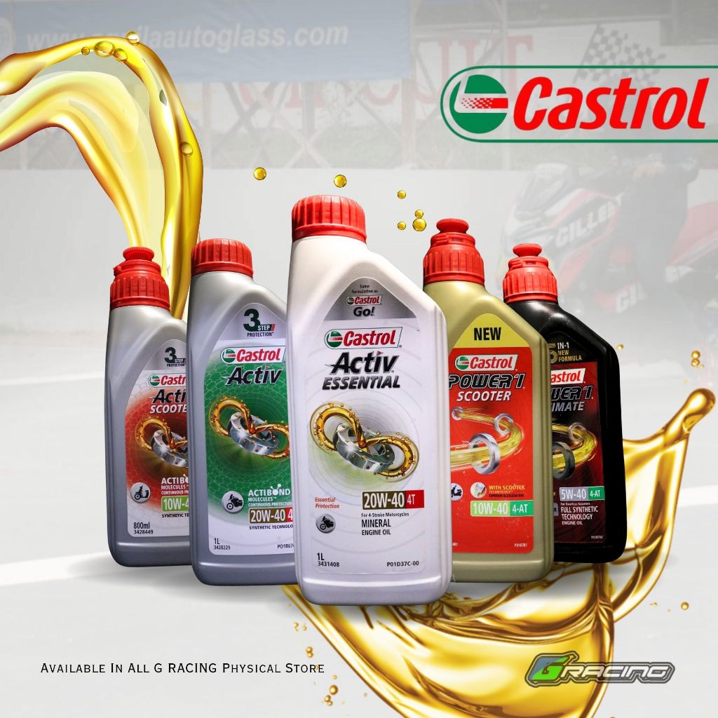 CASTROL ENGINE OIL (ACTIV , ESSENTIALS, POWER1) SYNTHETIC AND MINERAL (GRACING PH) | Shopee ...