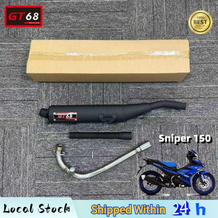 GT68 Muffler Exhaust Pipe With Elbow Yamaha Sniper150 Sniper155vva 32MM ...