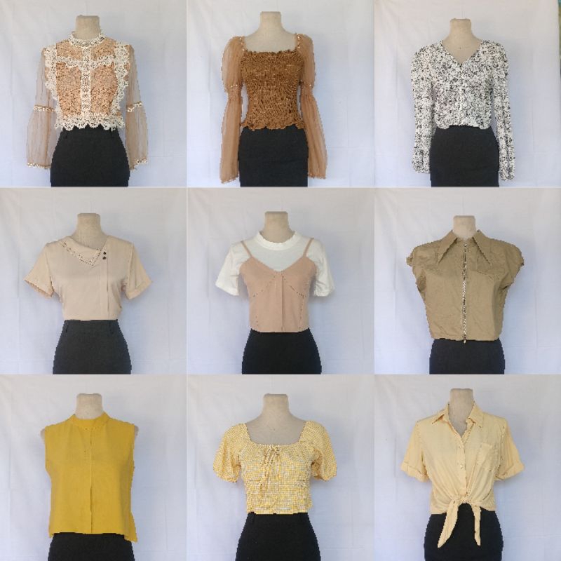 PRELOVED BLOUSE, POLO SHIRTS, LONGSLEEVES, OFFICE WEAR | Shopee Philippines