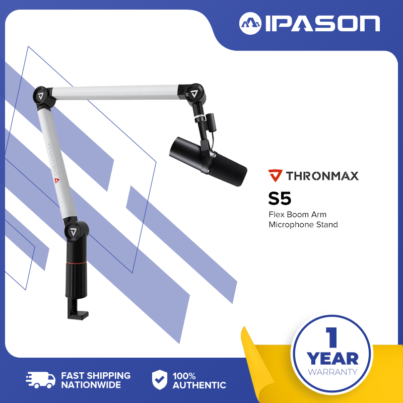 Professional Boom Arm Stand,THRONMAX Flex S5 Mic Stand for Game streaming and Broadcasting ...