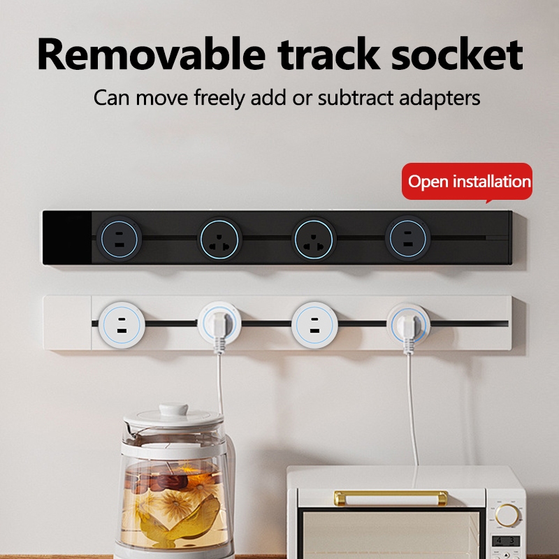 Wall Movable Power Track Socket Modern Universal Power Adapter Socket ...
