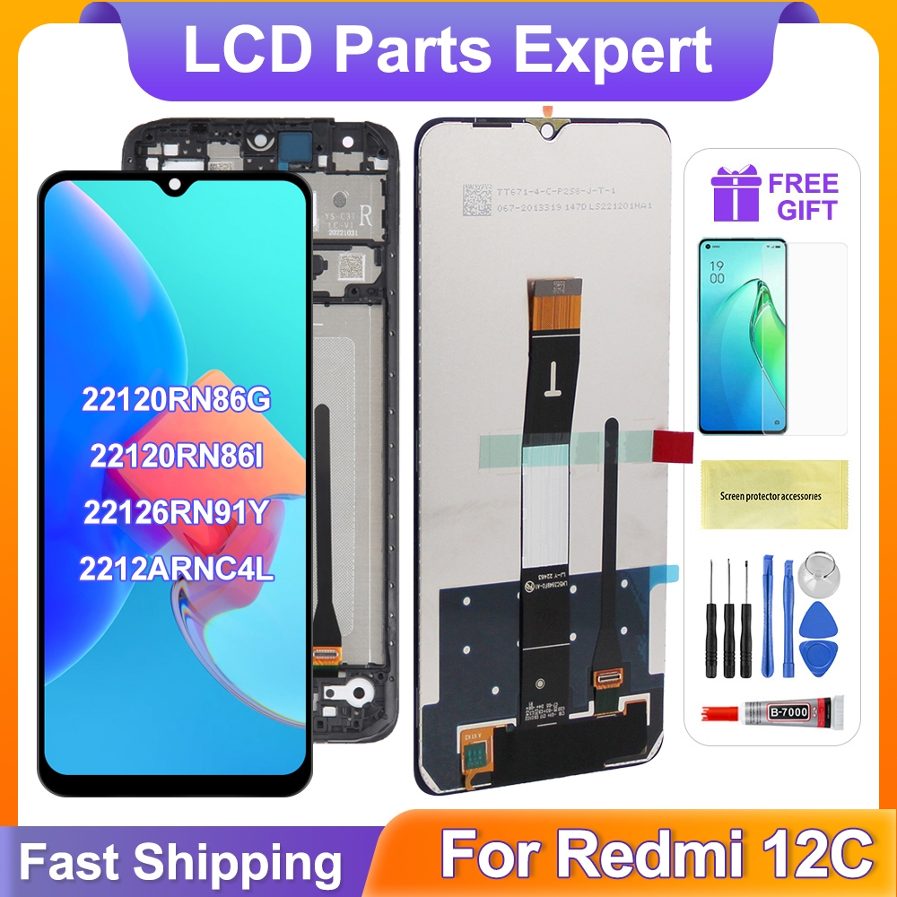 LCD with Frame For Redmi 12C 22120RN86G LCD Display Touch Screen ...